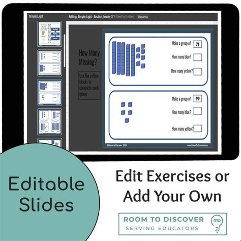 2 And 3 Digit Numbers With Base 10 Blocks Digital Visual Models