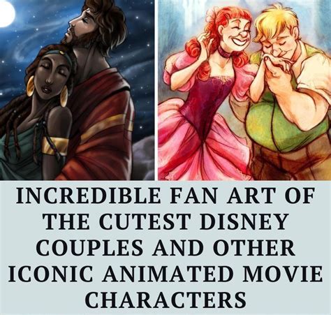 Incredible Fan Art Of The Cutest Disney Couples And Other Iconic