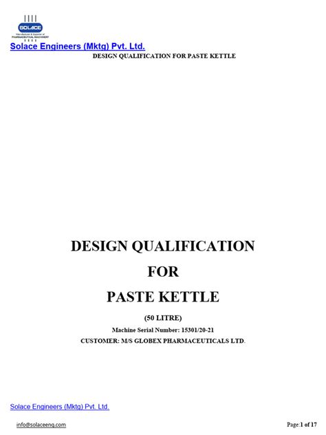 Design Qualification Pdf Verification And Validation Specification Technical Standard