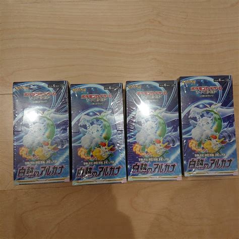 45％割引グレイ系話題の行列 ポケモンカード 白熱のアルカナ シュリンク付き4box ポケモンカードゲーム トレーディングカードグレイ系