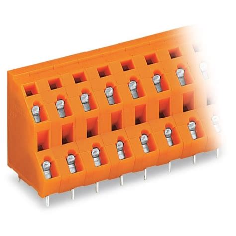 Wago 8 Pos Double Deck PCB Terminal Block Orange 28 Box Diverse Electronics