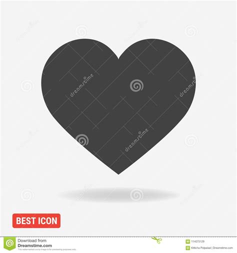 Heart Icon Vector Vector Illustion Flat Design Style Stock Vector Illustration Of