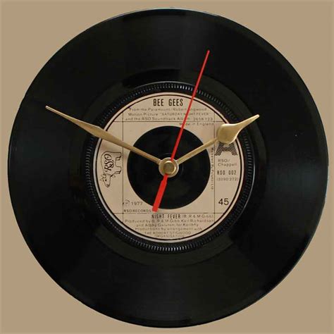 Bee Gees Night Fever Vinyl Clocks