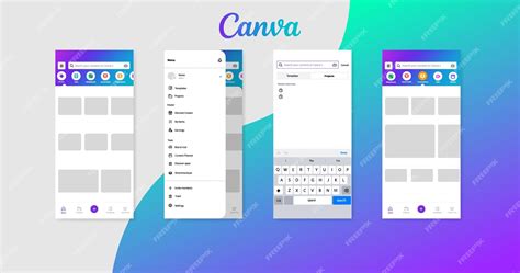 Premium Vector Canva Interface Template Canva Pages Mockup Editorial Interface Mockup Of Canva