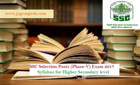 SSC Selection Posts Syllabus For Th Level Posts
