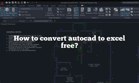 How To Convert Autocad To Excel Free