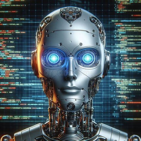 The Elegance Of Artificial Intelligence Between Light And Algorithms Stock Illustration