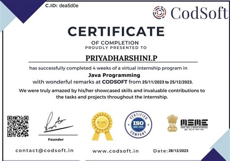 javaprogramming virtualinternship codsoft priyadharshini pd