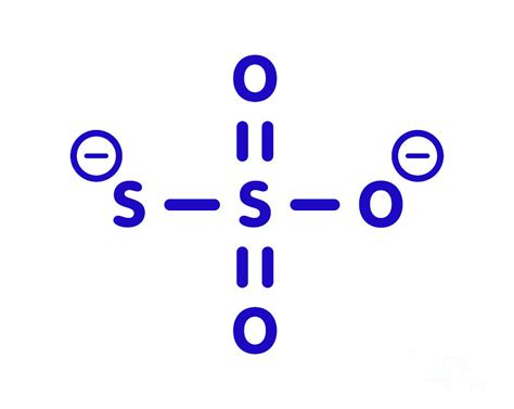 Thiosulfate Anion Chemical Structure Photograph By Molekuulscience