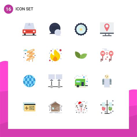 Mobile Interface Flat Color Set Of 16 Pictograms Of Park Slider Ecommerce Page Contact Us