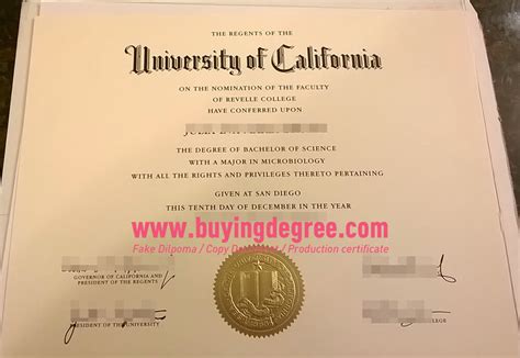 Questions About Buying A Fake Ucsd Degree Certificate