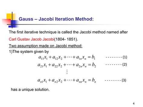 Numerical Methods Iterative Methodsindirect Method
