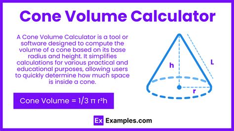 Cone Volume Calculator