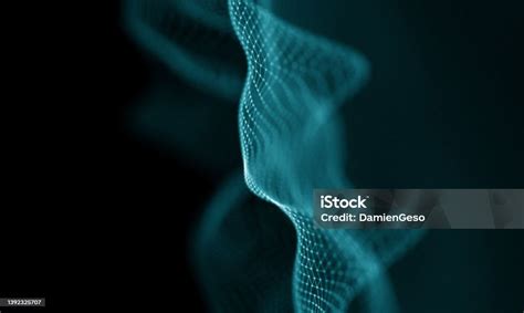 디지털 데이터 기술 물결 입자 음파 개념 빅 데이터 및 데이터 과학 파동 배경 3차원 형태에 대한 스톡 벡터 아트 및 기타 이미지 3차원 형태 건강관리와 의술 곡선