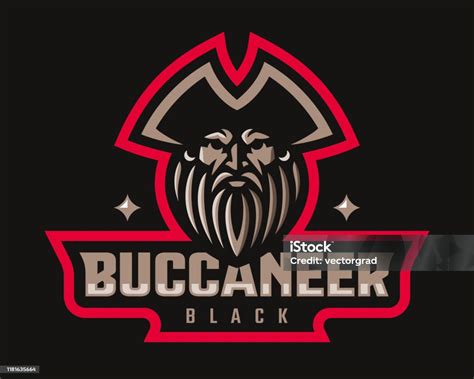해적 현대 마스코트 로고입니다 스포츠 및 Esport 팀을위한 버커니어 템플릿 디자인 엠블럼 검에 대한 스톡 벡터 아트 및 기타 이미지 Istock