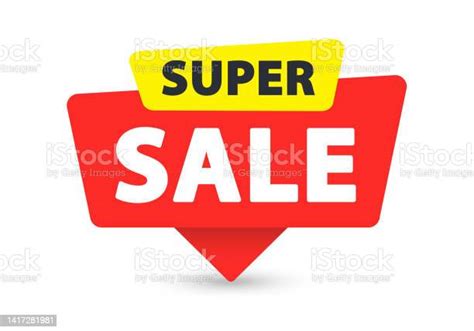 슈퍼 세일 배너 스피치 버블 라벨 스티커 리본 템플릿 벡터 스톡 일러스트 레이 션 0명에 대한 스톡 벡터 아트 및 기타 이미지 Istock