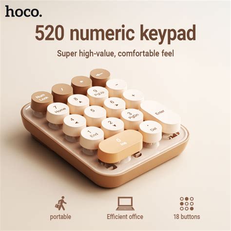 [24 Hours Ship]hoco Portable 2 4g Wireless Numeric Keyboard Wireless Usb Receiver Numeric