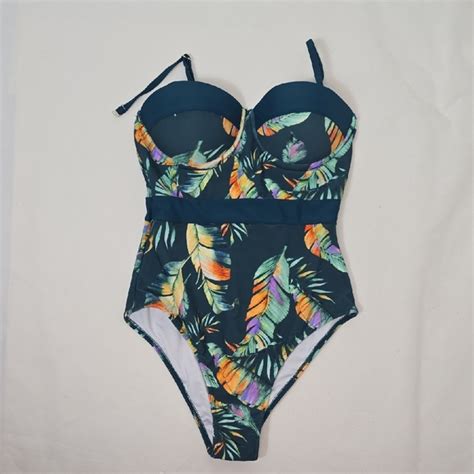 Cupshe One Pieces Cupshe Blue And Orange One Piece Swimsuit With