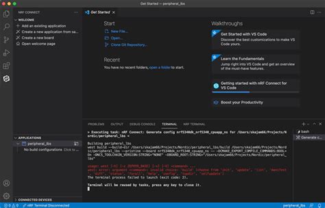 problem building sample apps in vs code for nrf5340 nordic qanda nordic devzone nordic devzone