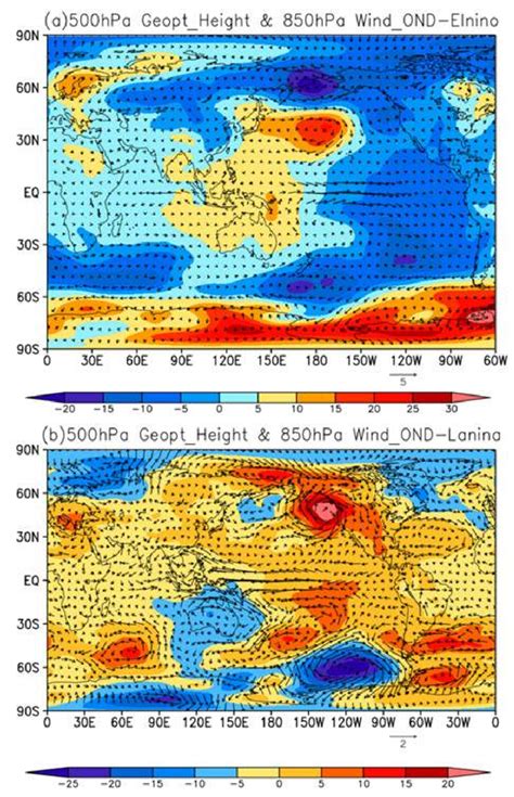 Composite Mean 850hpa Wind Vectors Barbs And 500hpa Geo Potential Download Scientific Diagram