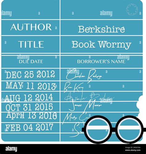 Library Checkout Card Stock Vector Images Alamy