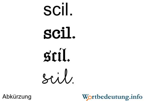 Scil ‎ Bedeutung Definition