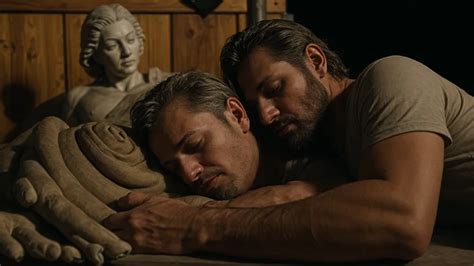 A Man Sleeps Hugging Image Free AI Photorealistic Generator Makepix