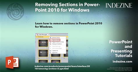 Removing Sections In PowerPoint For Windows