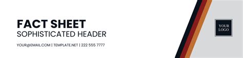 Fact Sheet Sophisticated Header Template Edit Online And Download Example