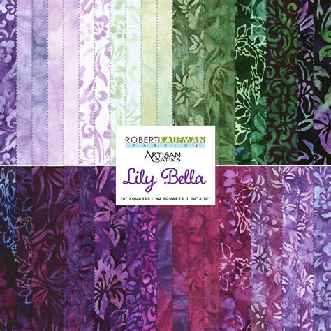 Lily Bella 10 Ten Squares By Artisan Batiks For Robert Kaufman Fabrics