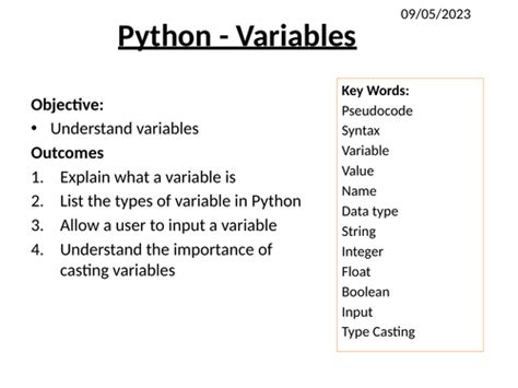 Python Fundamental Presentation Package Teaching Resources