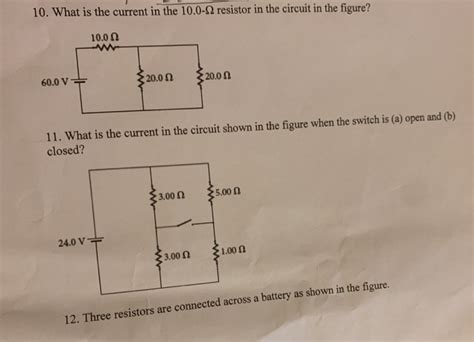 Solved What Is The Current In The Q Resistor In The Chegg Com