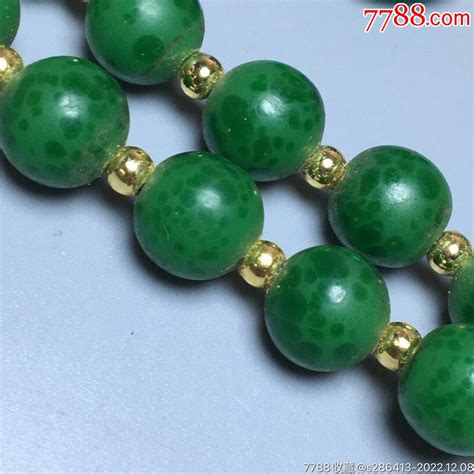 回流青蛙皮琉璃佛珠项链，直径10mm，主珠54颗，色泽饱满圆润，老琉璃琉璃饰品小苏珠宝【7788收藏】