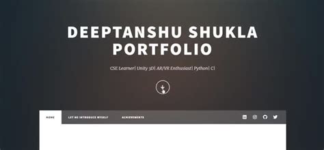 Deeptanshu Shukla On Linkedin Folks Portfolio Html Css Js Javascript Vr Work Learning