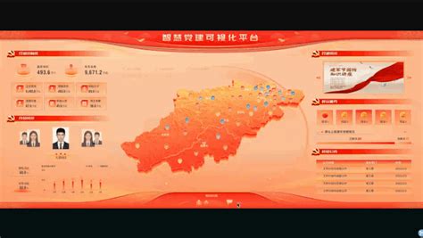 智慧党建可视化大屏5 花瓣网