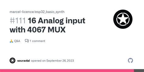 16 Analog Input With 4067 Mux · Marcel Licence Esp32basicsynth