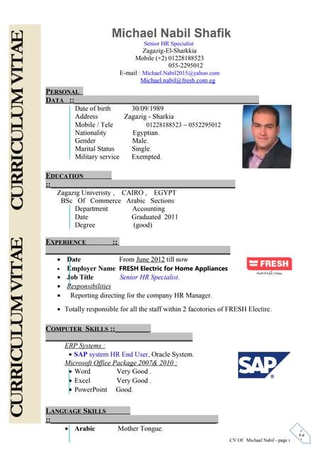 Michael Nabil Cv 1 Copy 2 Doc
