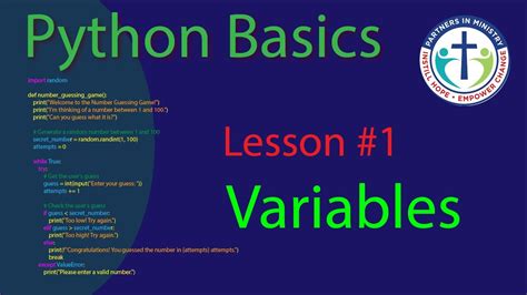 Python Basics Lesson 1 Youtube