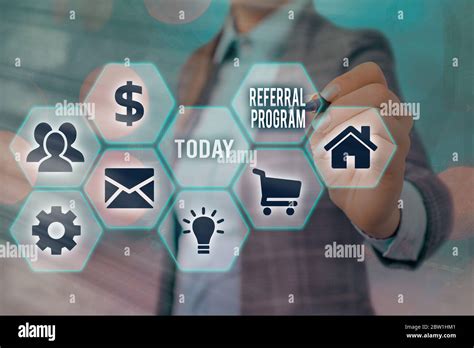 Conceptual Hand Writing Showing Referral Program Concept Meaning