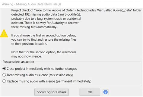 aup file corrupted windows audacity forum