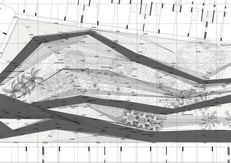 Architectural Drawing Of Tectonic Landscapes In Lima Peru