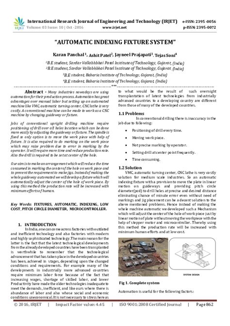 Pdf Automatic Indexing Fixture System