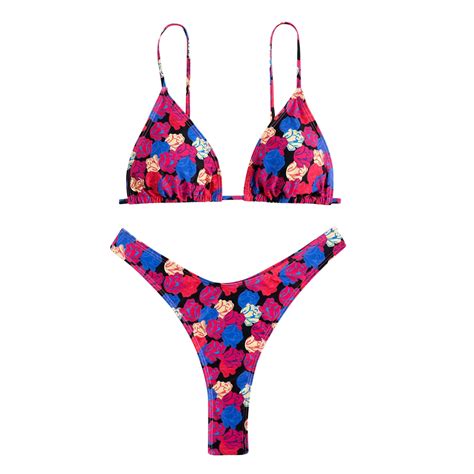 Szxzygs Womens Swimsuits Two Piece Sexy Women Print Bikini Sexy Style