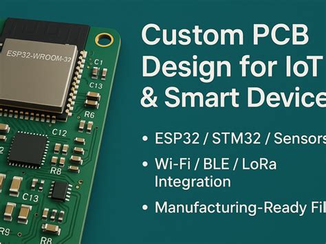 custom pcb design for iot and smart devices esp32 stm32 sensors