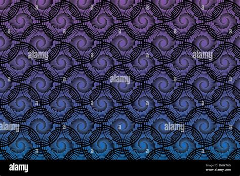 Seamless Blue Abstract Circle Pattern Design Background Vector Graphic With Concentric Rings