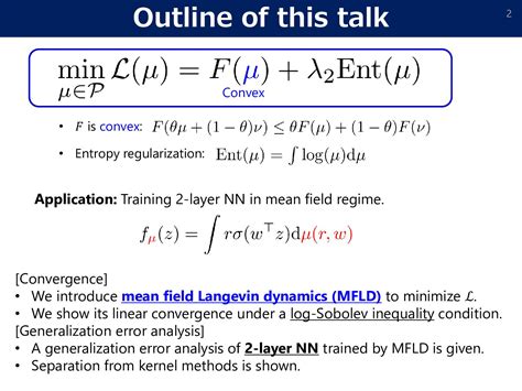 Taiji Suzuki University Of Tokyo Japan Convergence Of Mean Field Langevin Dynamics And Its