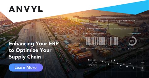 Enhancing Your Erp To Optimize Your Supply Chain Anvyl