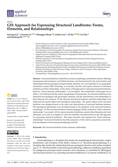 Pdf Gis Approach For Expressing Structural Landforms Forms Elements