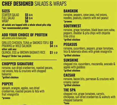 Menu At The Chopped Leaf Restaurant Langley Township 88 Avenue C108