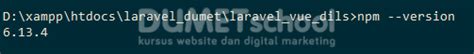 cara melakukan instalasi vue js pada framework laravel kursus web